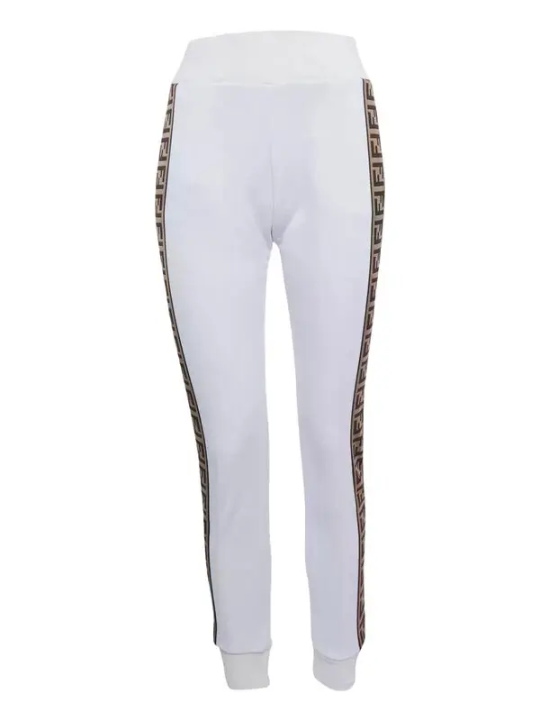 Fendi Side-stripe Track Pants - White