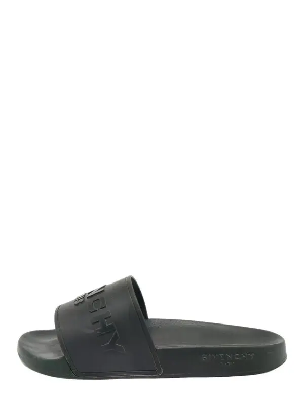 Givenchy Logo-embroidered Slides - Black
