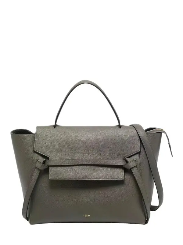Celine Belt Leather Tote Bag - Grey