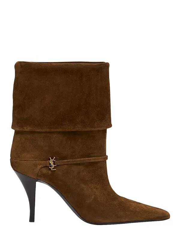 Saint Laurent Niki Suede Ankle Booties - Texas