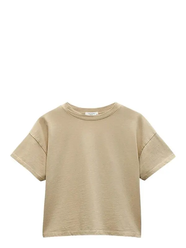 Rag & Bone Kelly Boxy Crewneck Tee - Dusty Taup