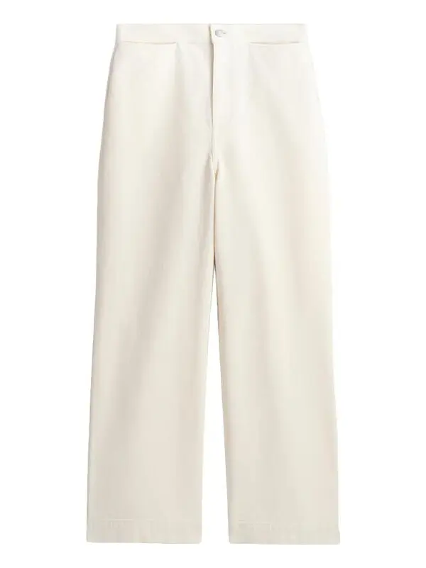 Cos Cropped Wide-leg Denim Pants - White