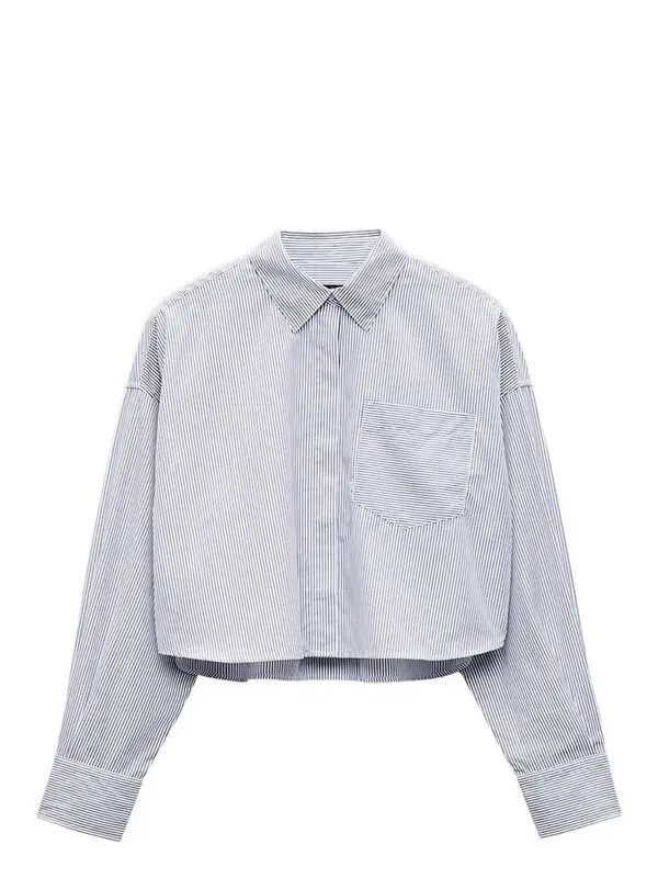 Rag & Bone Marin Cropped Shirt - Whtst
