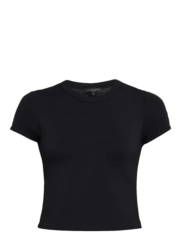 Rag & Bone Luca Jersey Baby Tee - Black