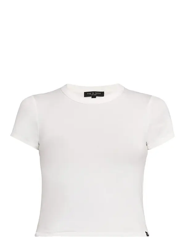 Rag & Bone Luca Jersey Baby Tee - White