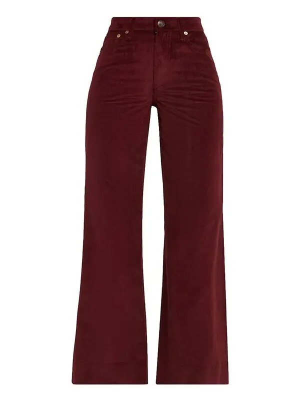 Rag & Bone Skylar High-rise Corduroy Trousers - Burgandy