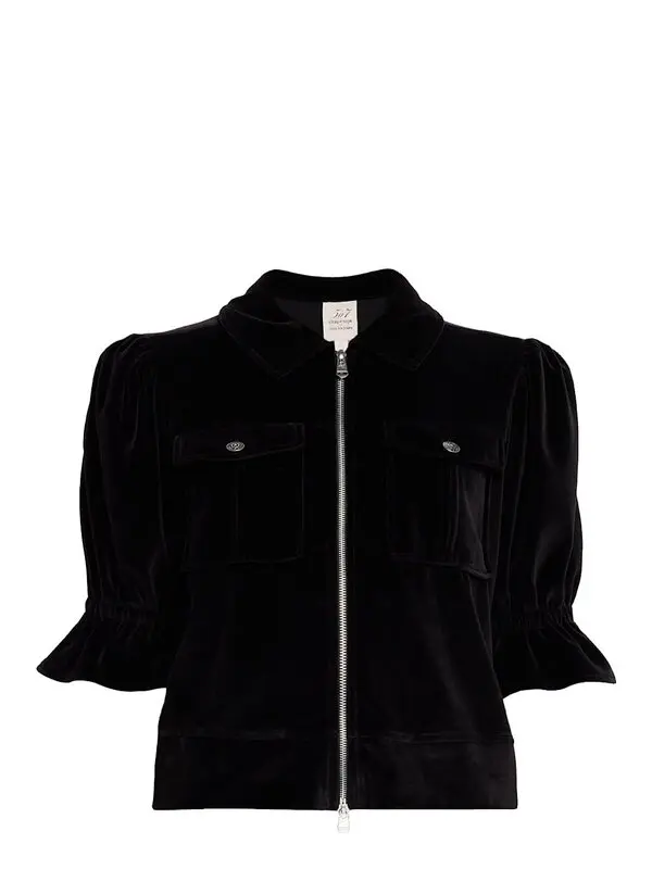 Cinq À Sept Holly Velour Jacket - Black
