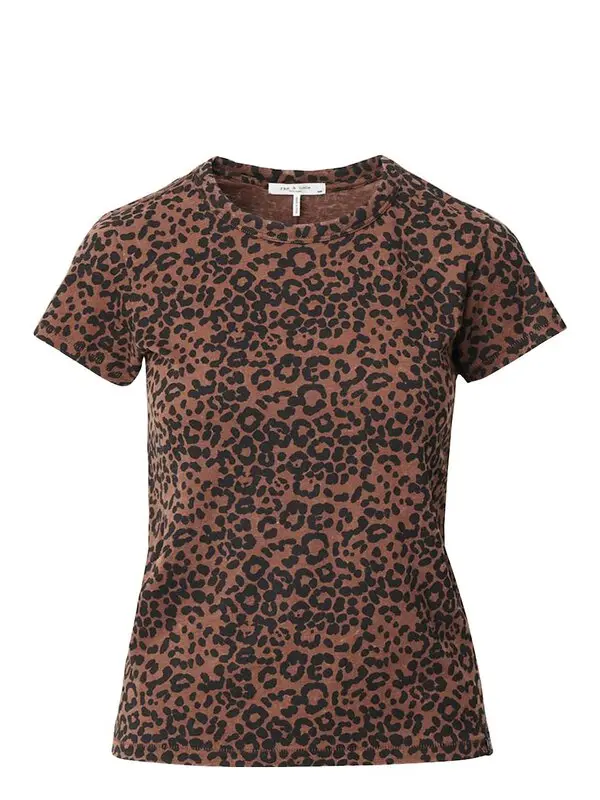 Rag & Bone Leopard Print Tee - Brwmt