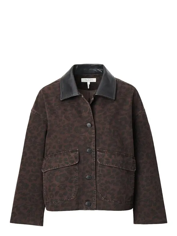 Rag & Bone Natalia Leopard Denim Jacket - Espesleop