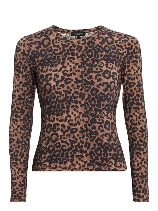 Rag & Bone Luca Long-sleeve Leopard Tee - Lep
