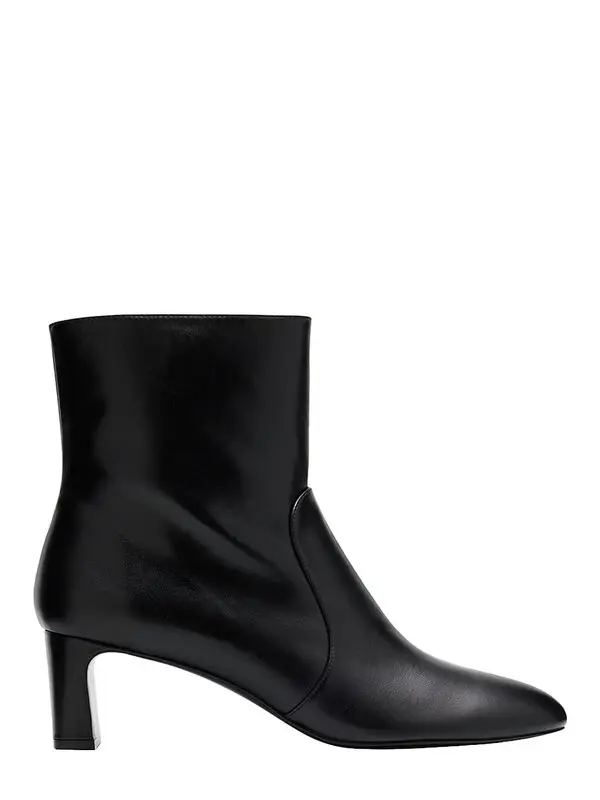 STUART WEITZMAN Babette Leather Ankle Booties - Black