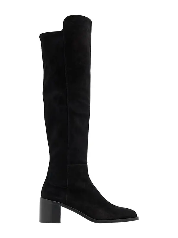 STUART WEITZMAN Finn Suede Knee Boots - Black