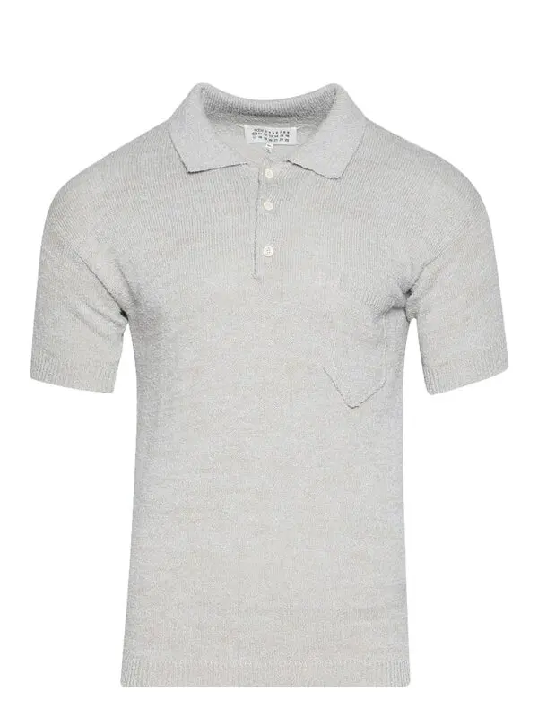 MAISON MARGIELA Polo Shirt Ice Blue And Beige - Grey