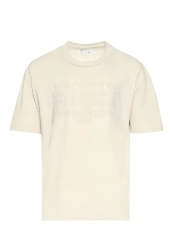 MAISON MARGIELA Short Sleeve Tee Anthracite - Beige