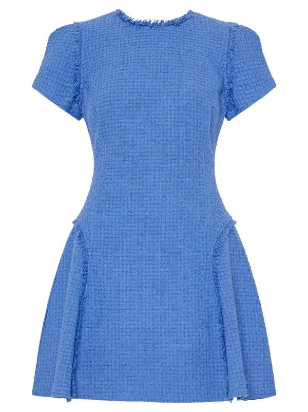 MILLY Samara Boucle Mini Dress - Blue