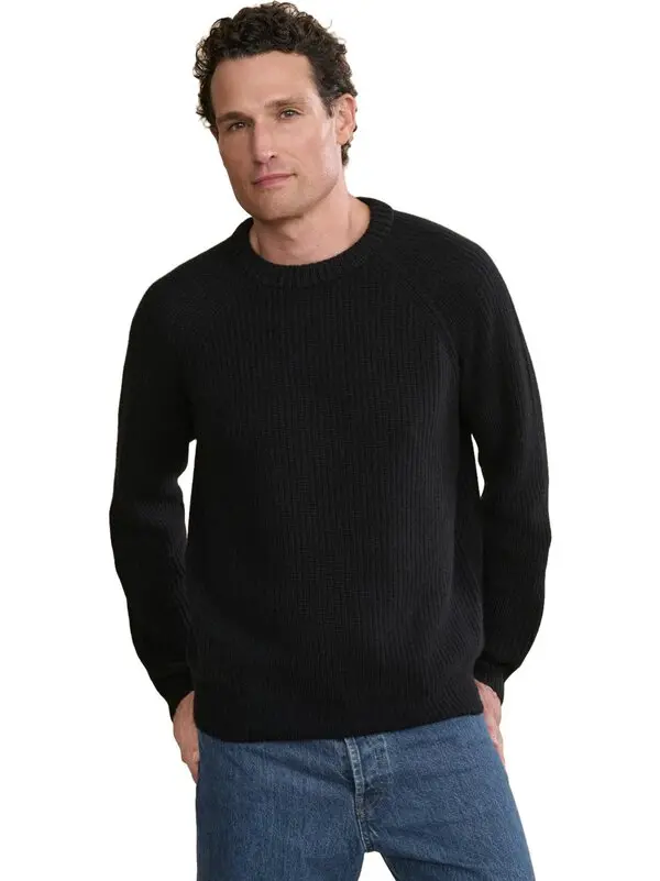 Jenni Kayne Cashmere Fisherman Sweater - Black