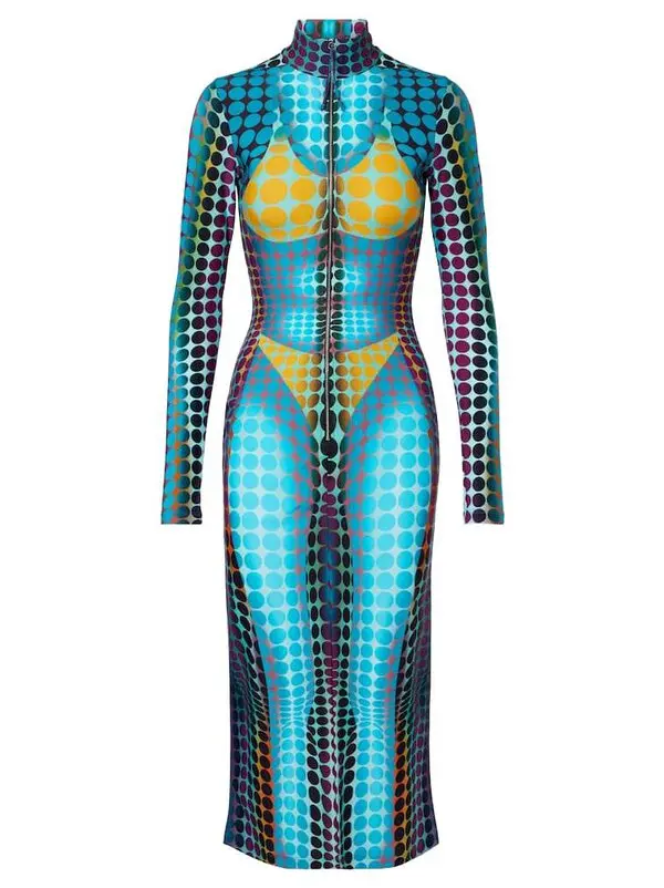 JEAN PAUL GAULTIER Printed Midi Dress - Multicoloured