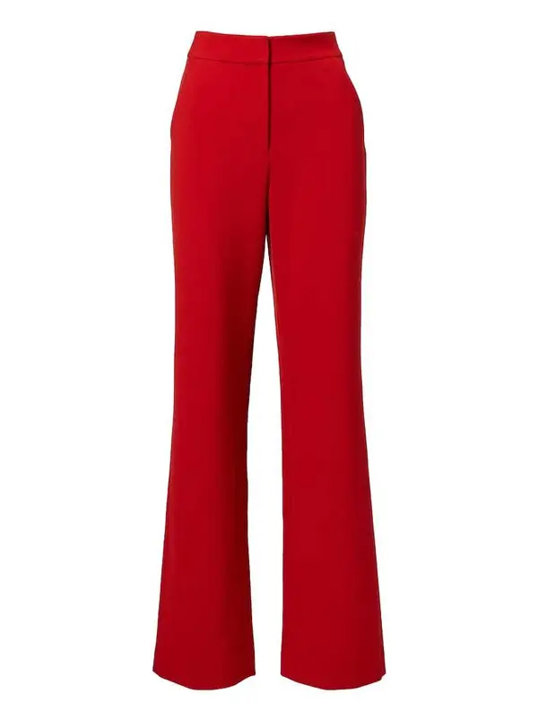 Veronica Beard Tonelli Wide-leg Pants - Red