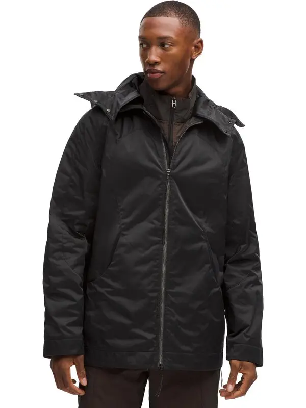 Lululemon Taffeta Removable-hood Collared Jacket - Black
