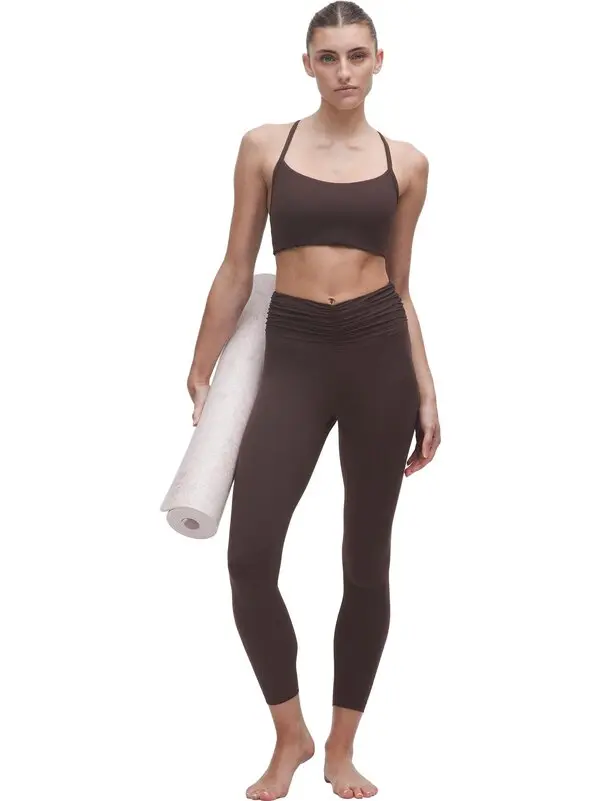 Lululemon Ruched-waist 25" Tight - Sequoia