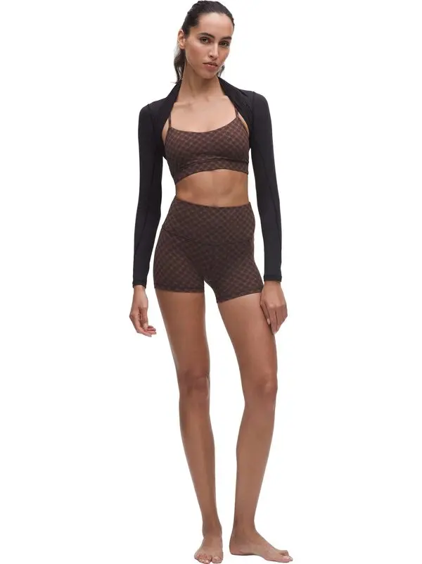Lululemon Align™ High-rise 4" Short - Square Heart Jacquard Java Sequoia