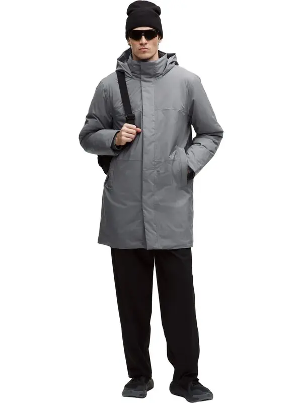 Lululemon Stretchseal Insulated Rain Jacket - Solar Grey