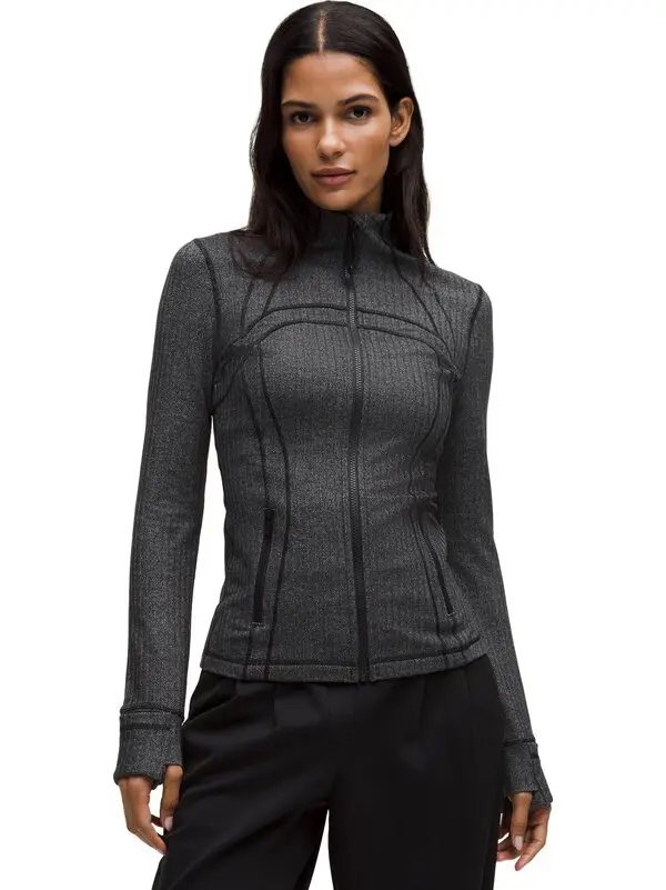 Lululemon Define Jacket - Heathered Herringbone Heathered Deep Coal Black
