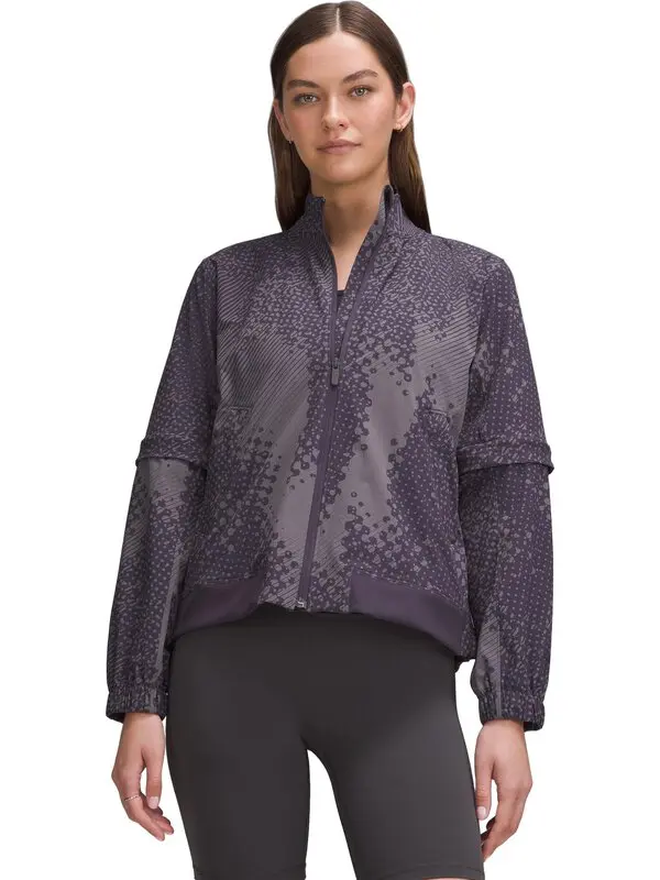 Lululemon Convertible Jacket - Dotted Spark Print Dark Carbon Atmospheric Purple