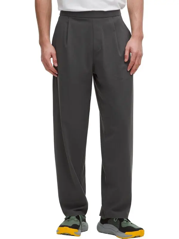 Lululemon Relaxed-fit Pleated Trousers - Graphite Grey