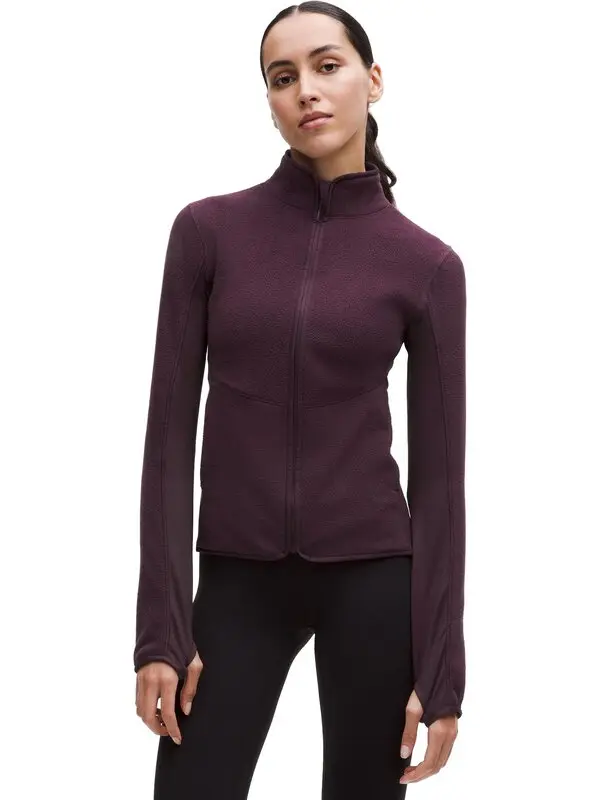 Lululemon Fleece Running Jacket - Black Plum