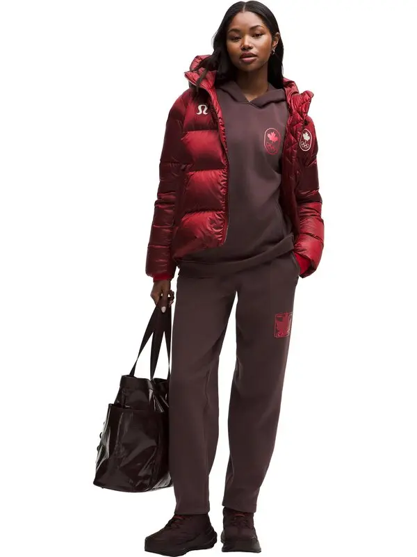 Lululemon Team Canada Big Cozy Oversized Sweatpants - Black Garnet