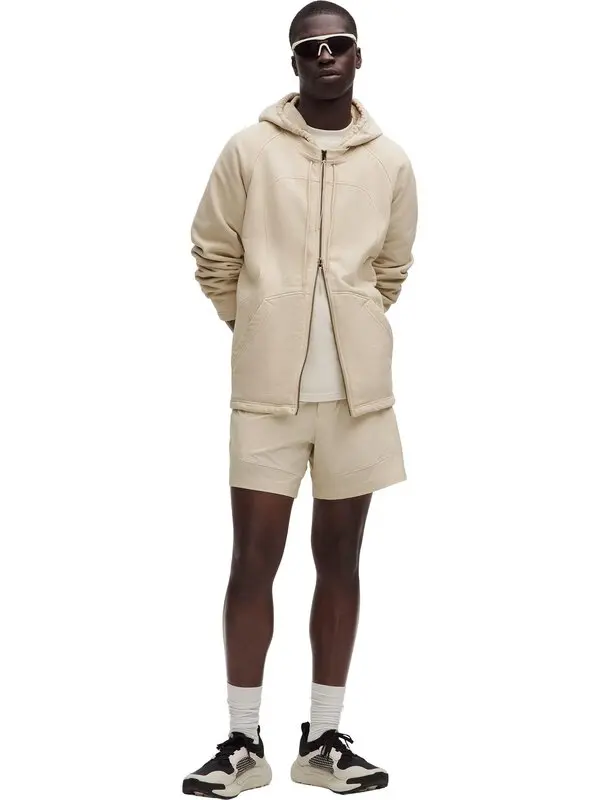 Lululemon Full-zip Hoodie With Removable Hood - Natural Ivory