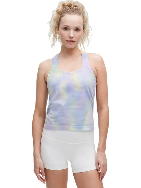 Lululemon Swiftly Tech Racerback Tank Top 2.0 Waist Length - Psychedelic Wash Lavender Frost Multi