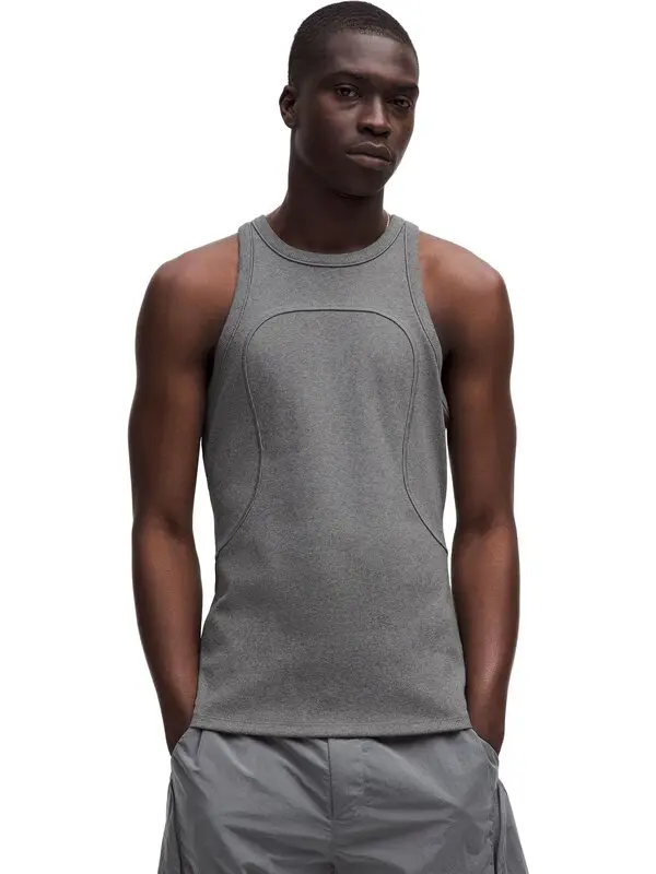 Lululemon Ribbed Cotton Tight-fit Tank - Heathered Asphalt Grey