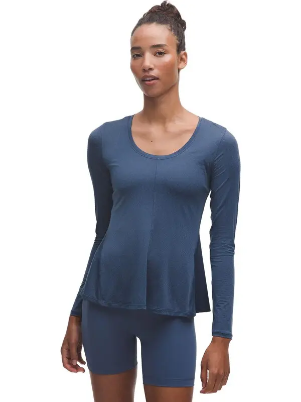 Lululemon Lightweight Flowy Hem Long-sleeve Shirt - Blue Twill