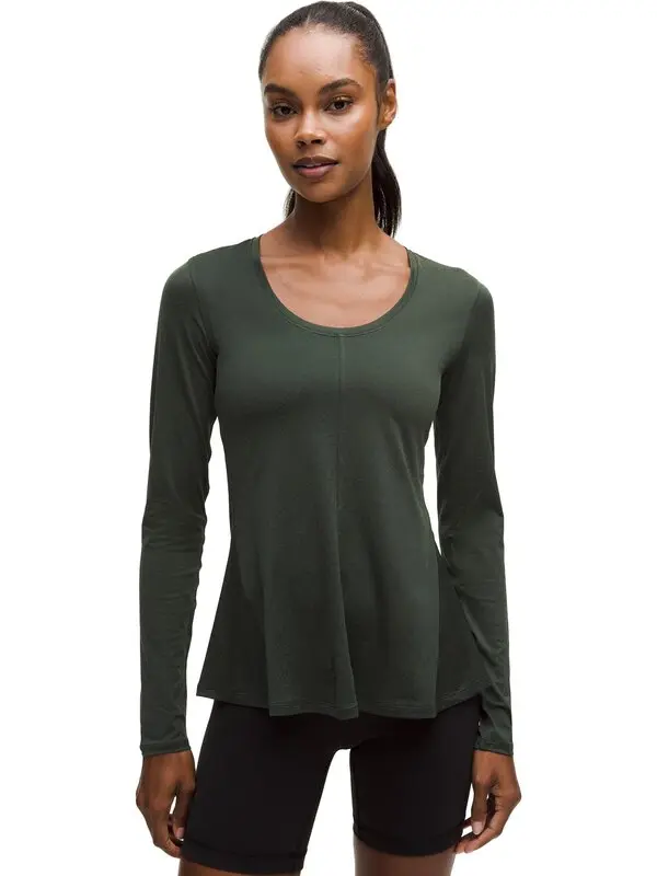 Lululemon Lightweight Flowy Hem Long-sleeve Shirt - Rainforest Green
