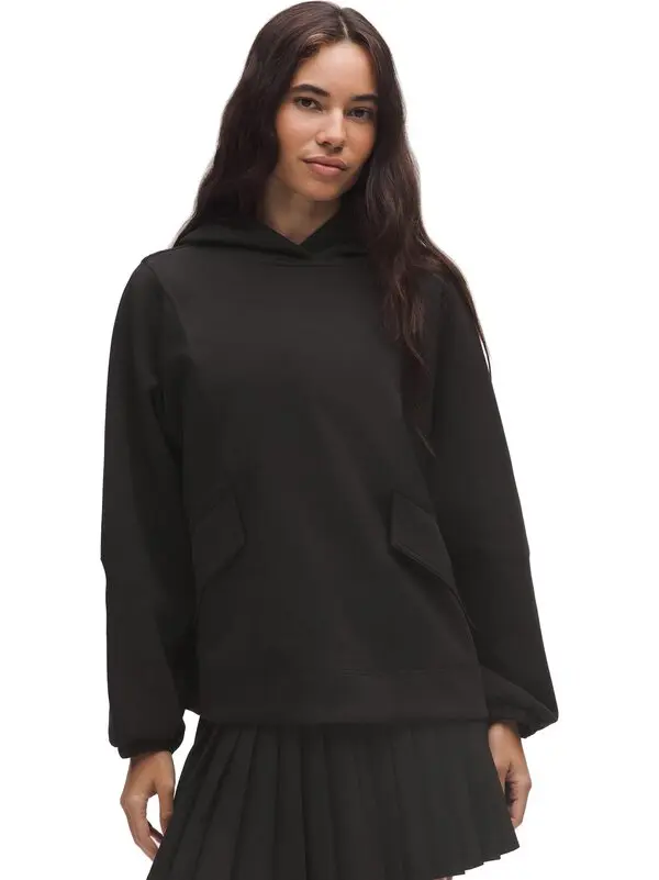 Lululemon Cotton-blend Double-knit Oversized Hoodie - Black