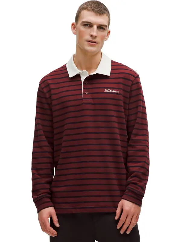 Lululemon Long-sleeve Rugby Shirt - Yachtie Stripe Rockwood Deep Phantom