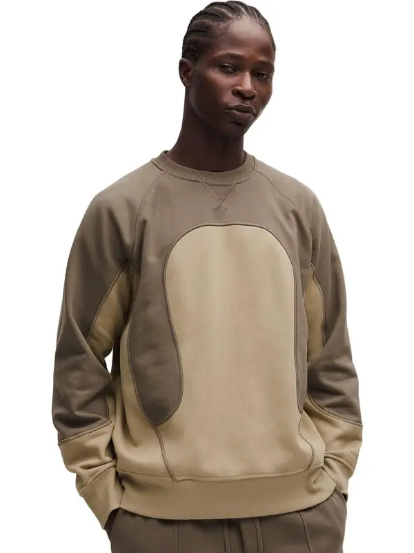 Lululemon Cotton Fleece Oversized Crew - Nomad/sheer Oak