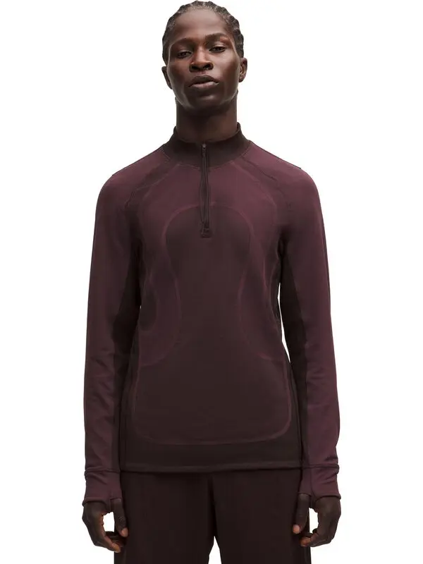 Lululemon Seamless Training Long-sleeve Shirt - Sequoia/arctic Plum