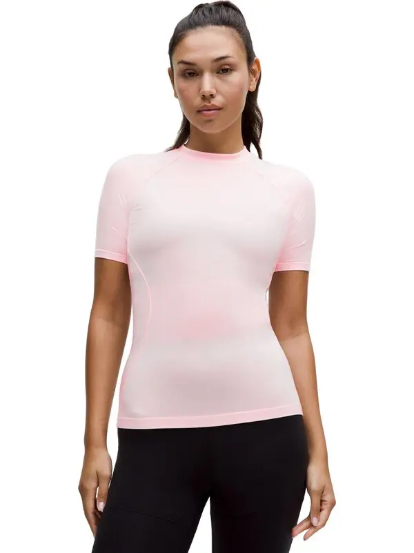 Lululemon Short-sleeve Crewneck Base Layer - Strawberry Milkshake/pink Haze