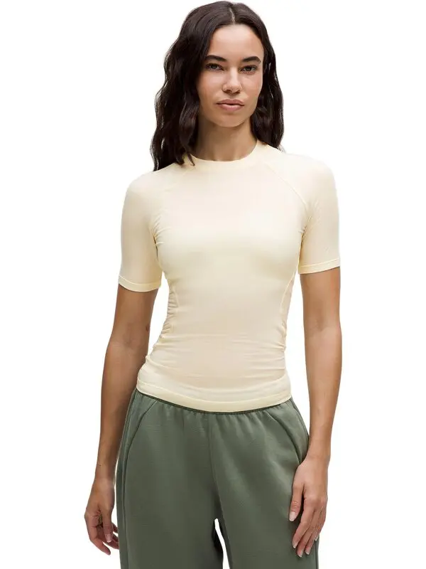 Lululemon Short-sleeve Crewneck Base Layer - Sundance/light Vapor
