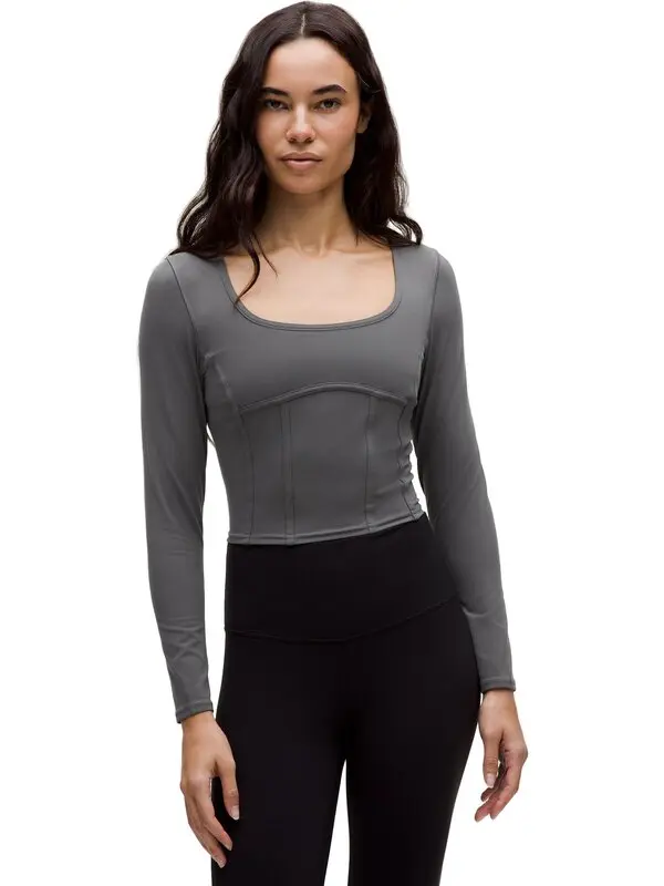 Lululemon Waist-seamed Nulu Long-sleeve Shirt - Traverse Grey
