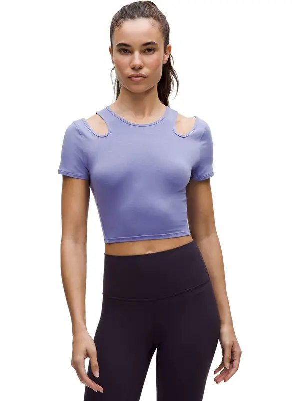 Lululemon Shoulder Cut-out Yoga T-shirt - Dark Lavender