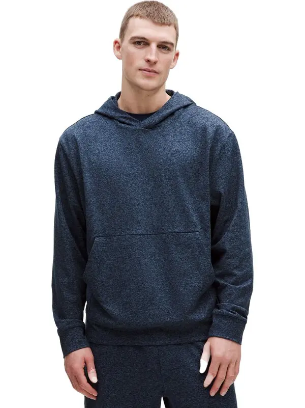 Lululemon Heavyweight Soft Jersey Pullover Hoodie - Heathered True Navy/heathered Shale Blue