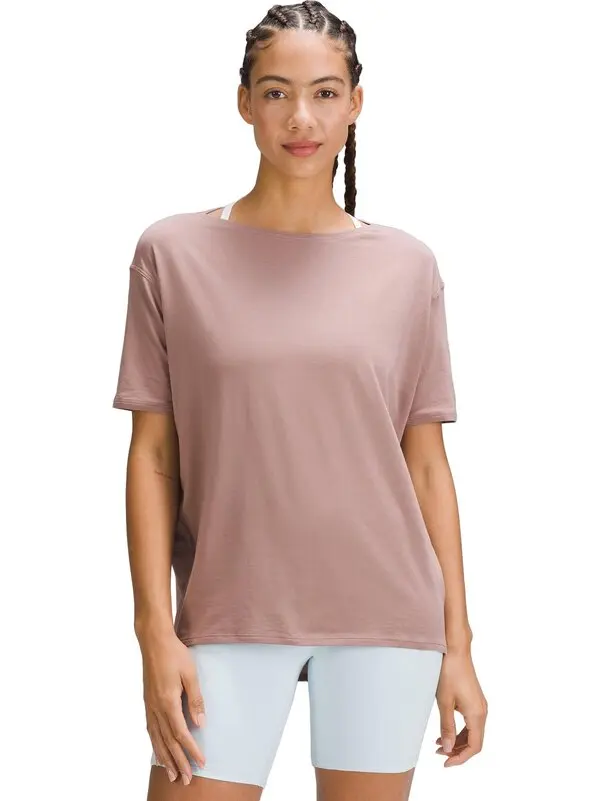 Lululemon Back In Action Short-sleeve Shirt - Twilight Rose