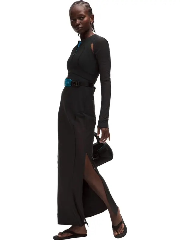 Lululemon Long-sleeve Mesh Cutout Dress - Black