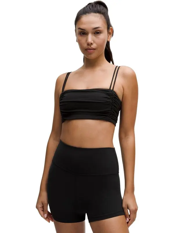 Lululemon Ruched Yoga Bra Shimmer - Black