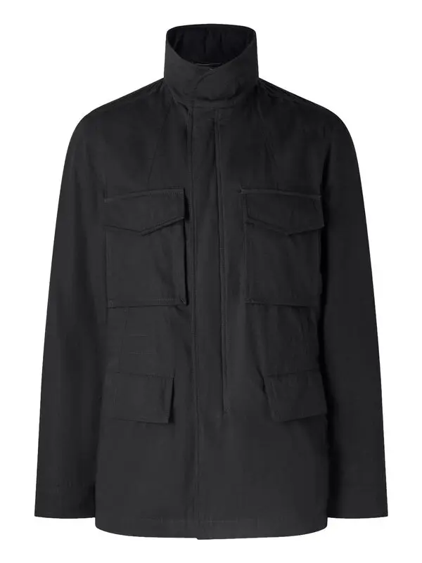TOM FORD Cotton And Silk-blend Hooded Field Jacket - Black
