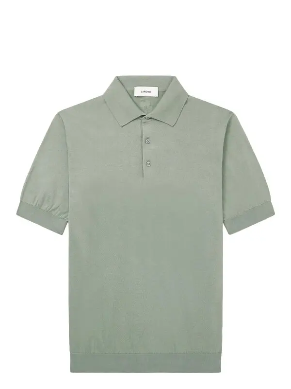 LARDINI Cotton Polo Shirt - Green